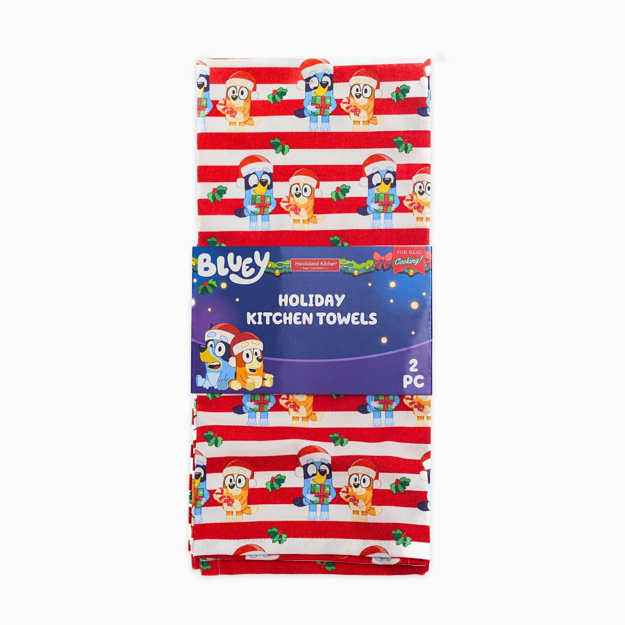 BLUEY Holiday Kitchen Towels Set of 2 - Festive Cotton Towels ...